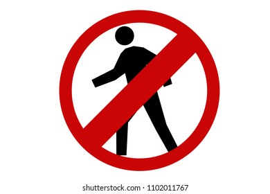 Forbidden Signal Pass Stock Vector (Royalty Free) 1102011767 | Shutterstock