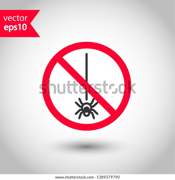 Forbidden Spider Icon No Bugs Icon: เวกเตอร์สต็อก (ปลอดค่าลิขสิทธิ์ ...
