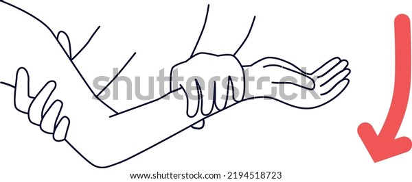 Forearm Physical Therapy Exercise Stretching Stock Vector (Royalty Free ...