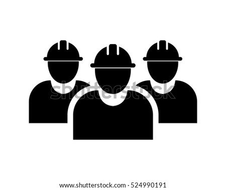 Foreman Worker Craftsmen Labor Black Silhouette Stock Vector (Royalty ...