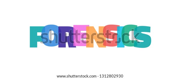 Forensics Word Concept Forensics On White Stock Vector (Royalty Free ...