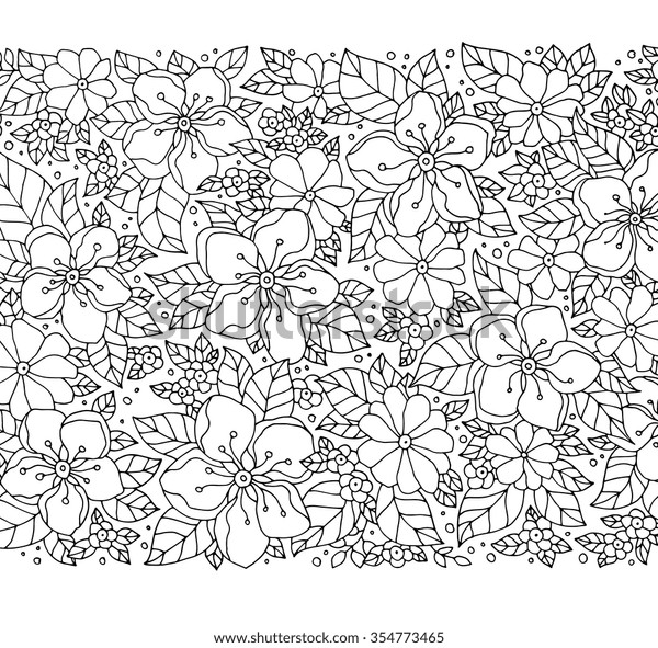 Forest Apple Tree Flowers Vector Artwork เวกเตอร์สต็อก ปลอดค่า