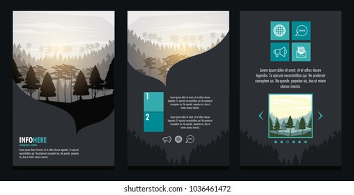 Forest Brochure Infographic Stock Vector (Royalty Free) 1036461472 ...