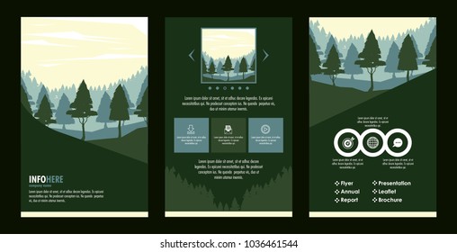 Forest Brochure Infographic Stock Vector (Royalty Free) 1036461544