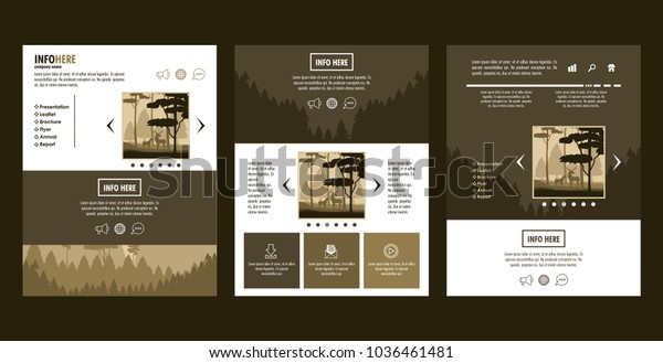 Forest Brochure Infographic Stock Vector (Royalty Free) 1036461481 ...
