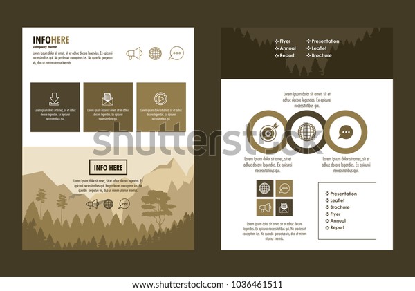 Forest Brochure Infographic Stock Vector (Royalty Free) 1036461511 ...