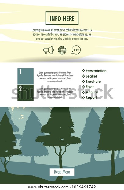 Forest Brochure Infographic Stock Vector (Royalty Free) 1036461742 ...