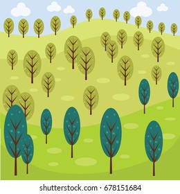 Forest Cartoon Vector Illustration Stock Vector (Royalty Free) 678151684