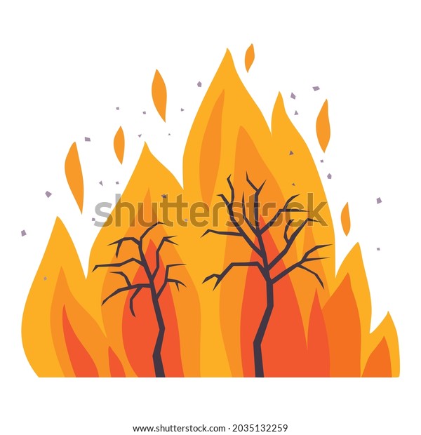 Vector de dibujos animados de iconos de los incendios forestales ...