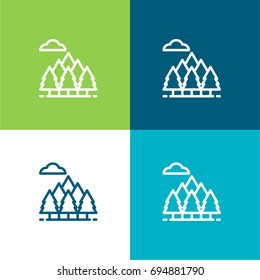 Forest Green Blue Material Color Minimal Stock Vector (Royalty Free ...