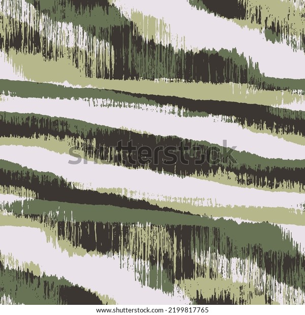 Forest Green Splatter Textured Striped Pattern Stock Vector (Royalty ...