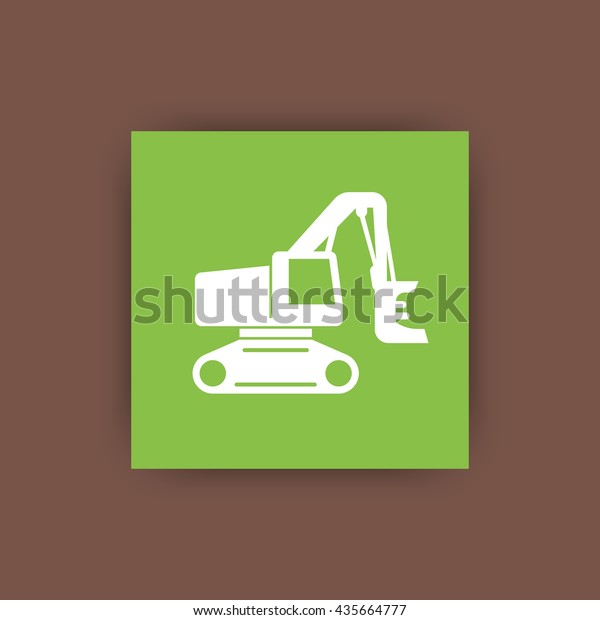 Forest Harvester Icon Track Feller Buncher Stock Vector Royalty Free 435664777 Shutterstock