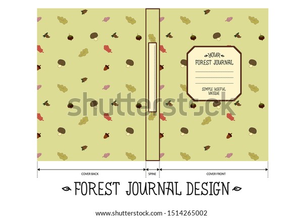 Forest Journal Cover Design Decorated Natural Stock Vector (Royalty ...