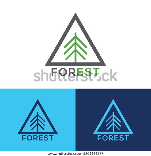 Forest Logo Design Vector Templet Stock Vector (Royalty Free ...