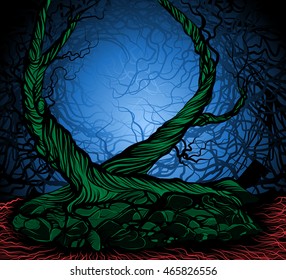 Forest Maze Hand Drawing Vector Nature Stock Vector (Royalty Free ...