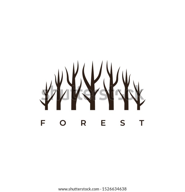 Forest Symbol Logo Design Vector Template Stock Vector (Royalty Free ...