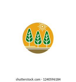 Forest Tree Logo Template Design Vector Stock Vector (Royalty Free ...