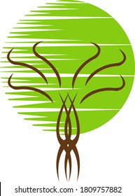 Logotipo natural del árbol forestal con: vector de stock (libre de ...