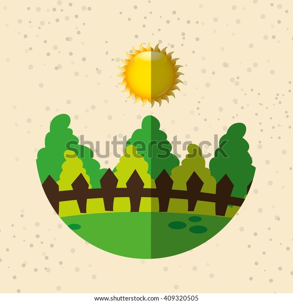 Forest Trees Design Stock Vector (Royalty Free) 409320505