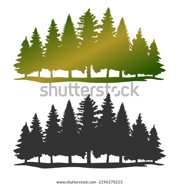 Forest Trees Illustration Clip Art Design Stock Vector (Royalty Free ...
