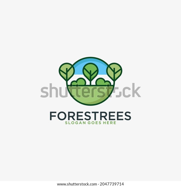 Forest Trees Logo Fully Editable Logo: เวกเตอร์สต็อก (ปลอดค่าลิขสิทธิ์ ...