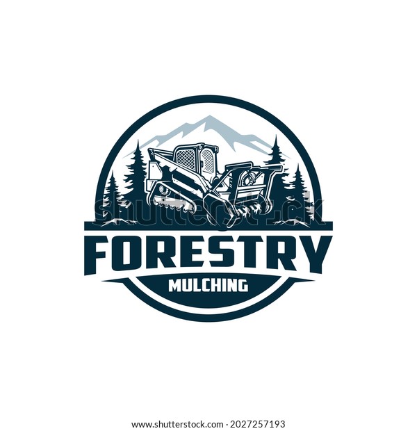 Forestry Mulching Machine Logo Isolated Vector Stock Vector (Royalty ...