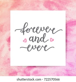 Forever Ever Lettering Vector Handwritten Text Stock Vector (Royalty ...