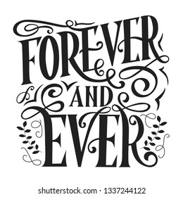 Forever Ever Vector Lettering Hand Written Stock Vector (Royalty Free ...