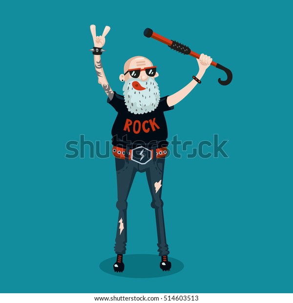 1,134 Old Man Rock Roll Stock Vectors, Images & Vector Art | Shutterstock