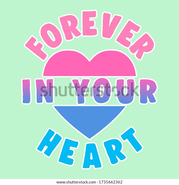 Forever Your Heart Colorful Vector Heart Stock Vector (Royalty Free ...