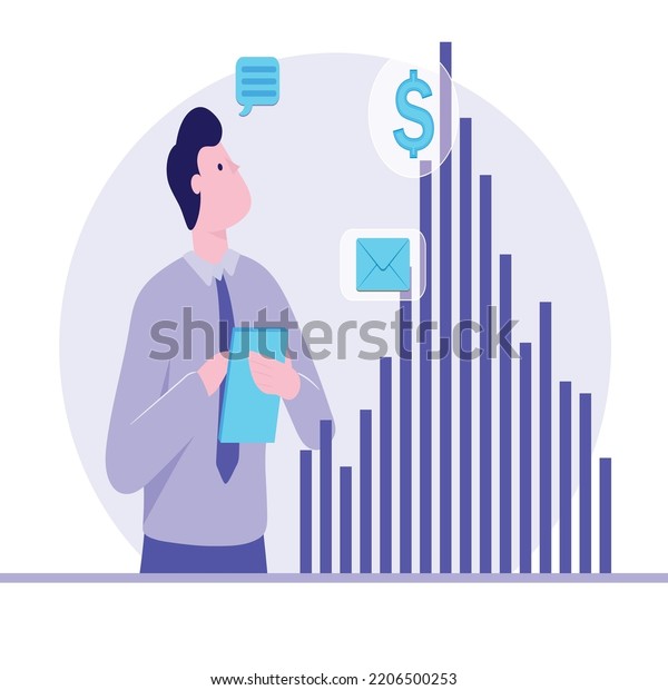 Forex Backdrop Template Business Man Column Stock Vector (Royalty Free ...