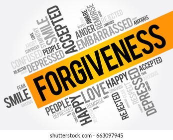Forgiveness Word Cloud Collage Social Concept Stock Vector (Royalty ...