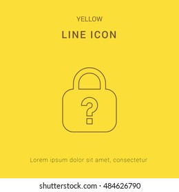 Forgot Password Cute Yellow Thin Line Stock Vector (Royalty Free ...