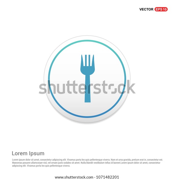 Fork Icon Hexa White Background Icon Stock Vector (Royalty Free ...
