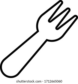 Fork Icon Outline Isolated Vector Illustration Stock Vector (Royalty ...