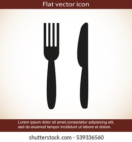 Fork Knife Sign Stock Vector (Royalty Free) 539336560 | Shutterstock