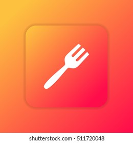 Fork Orange Bright App Uiux Icon Stock Vector (Royalty Free) 511720048 ...