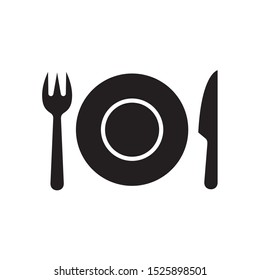 Fork Plate Knife Icon Trendy Outline Stock Vector (Royalty Free ...