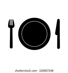 Fork Plate Knife Vector Illustration Cutlery Stock Vector (Royalty Free ...