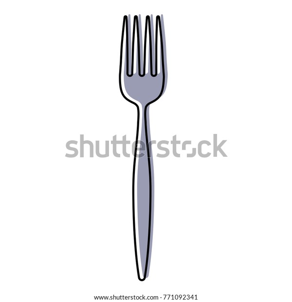 Fork Vector Illustration Stock Vector (Royalty Free) 771092341 ...