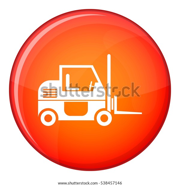 Forklift Icon Red Circle Isolated On Stock Vector (Royalty Free ...