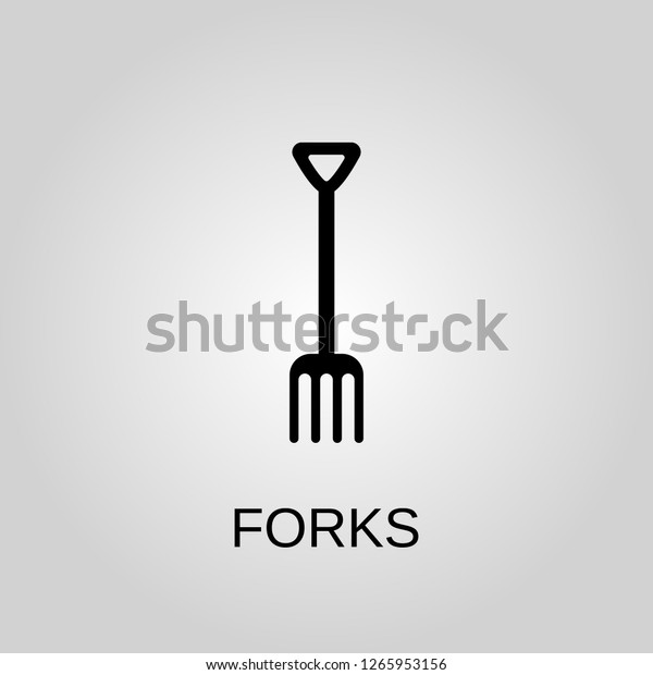 Forks Icon Forks Concept Symbol Design Stock Vector (Royalty Free ...
