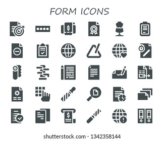 Form Icon Set 30 Filled Form Stock Vector (Royalty Free) 1304433562