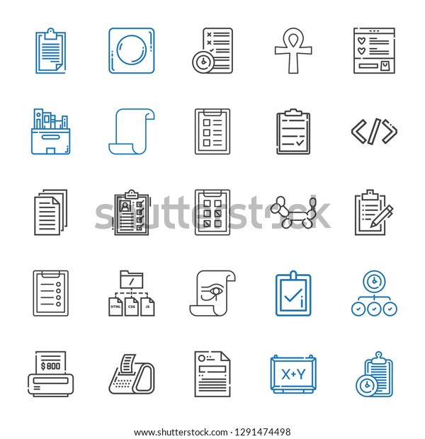 Form Icons Set Collection Form Clipboard Stock Vector (Royalty Free ...