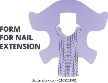 Form Template Markings Nail Extensions Stock Vector (Royalty Free ...