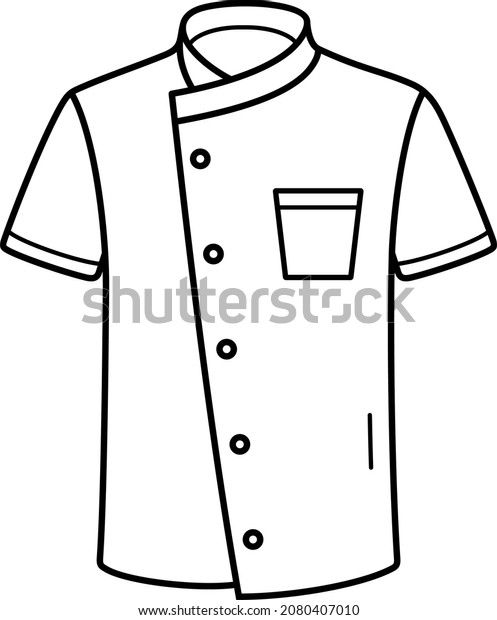 Formal Corporate Uniform Vector Outline Illustration Stock Vector ...