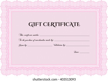 Formal Gift Certificate Customizable Easy Edit Stock Vector (Royalty ...