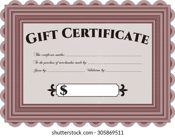 Formal Gift Certificate Detailedexcellent Complex Design Stock Vector ...
