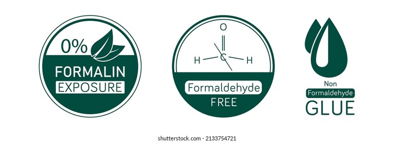 Formaldehydefree 0 Formalin Exposure Formaldehyde Glue Stock Vector ...