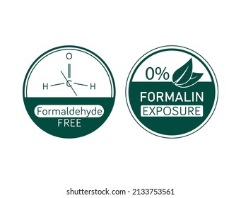 Formaldehydefree 0 Formalin Exposure Icon Logo Stock Vector (Royalty ...